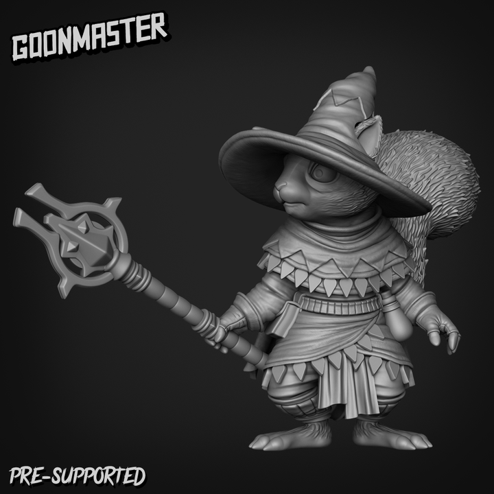 3D Printable Squirrel Wizard 2 by Goon Master