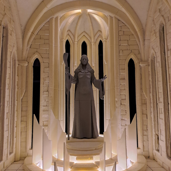 3D Printable Drow Statue ( Decor Element) by Arcanum Workshop
