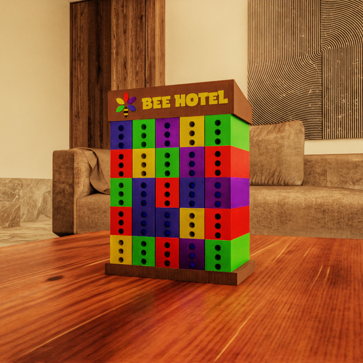 3D Printable Bee Hotel - Modular by Lazy Bear