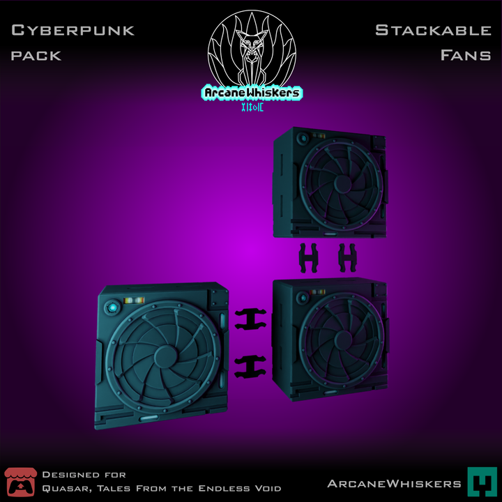 3D Printable Stackable fans by Arcane Whiskers