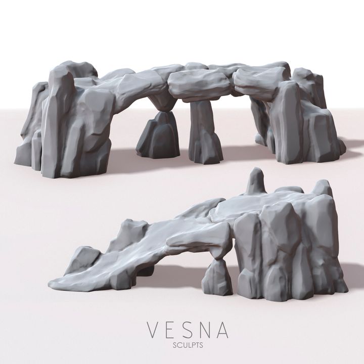 3D Printable STONE ARCHES by VESNA SCULPTS
