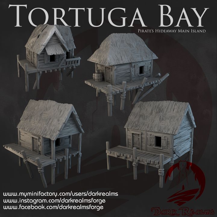 3D Printable Dark Realms - Tortuga Bay - Pirates Hideaway Main Island 1 ...