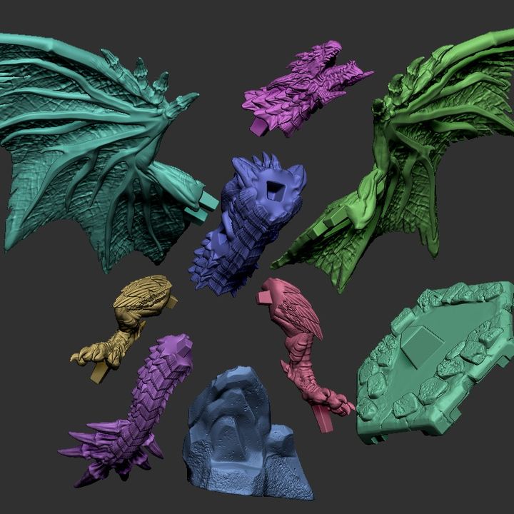 3D Printable Dark Drak Wyvern by Dragun Studios
