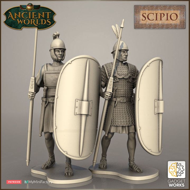 3D Printable 28mm Roman Republican Legion - Principes by Gadgetworks