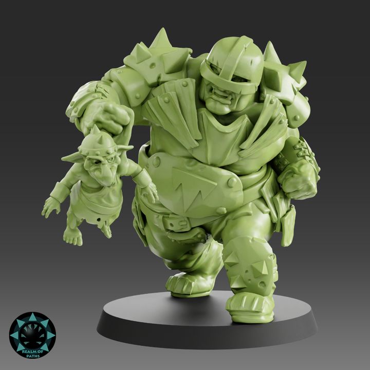 3D Printable OGRE - The Iron Plate - Fantasy Football by Realm of Paths