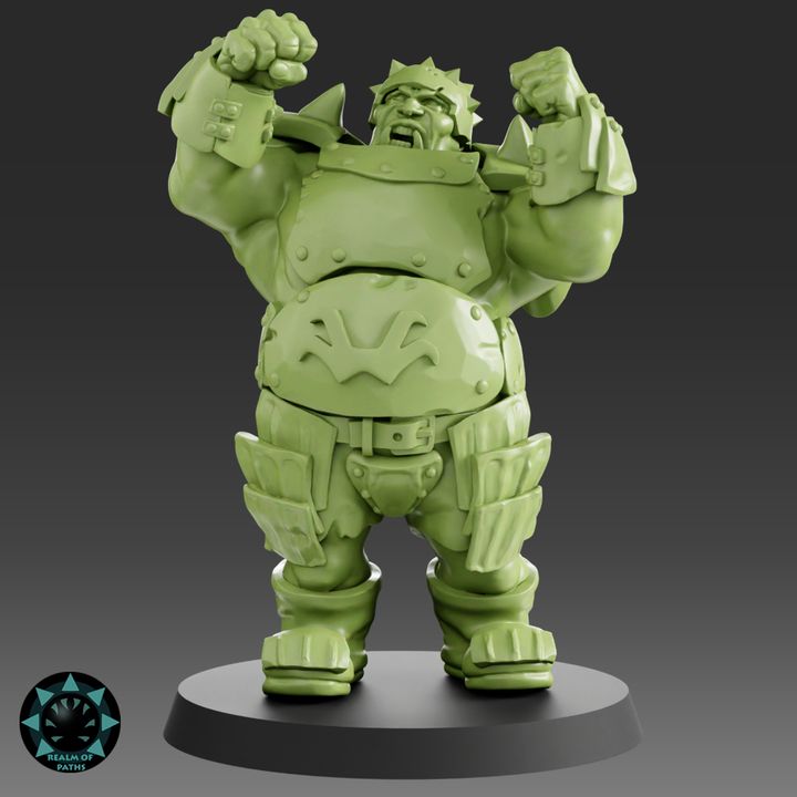 3D Printable OGRE - The Iron Plate - Fantasy Football by Realm of Paths