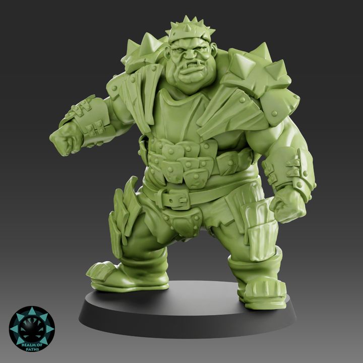 3D Printable OGRE - The Iron Plate - Fantasy Football by Realm of Paths