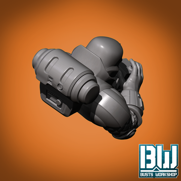 3D Printable Space Dwarf Miner (55mm bust) by Busts Workshop