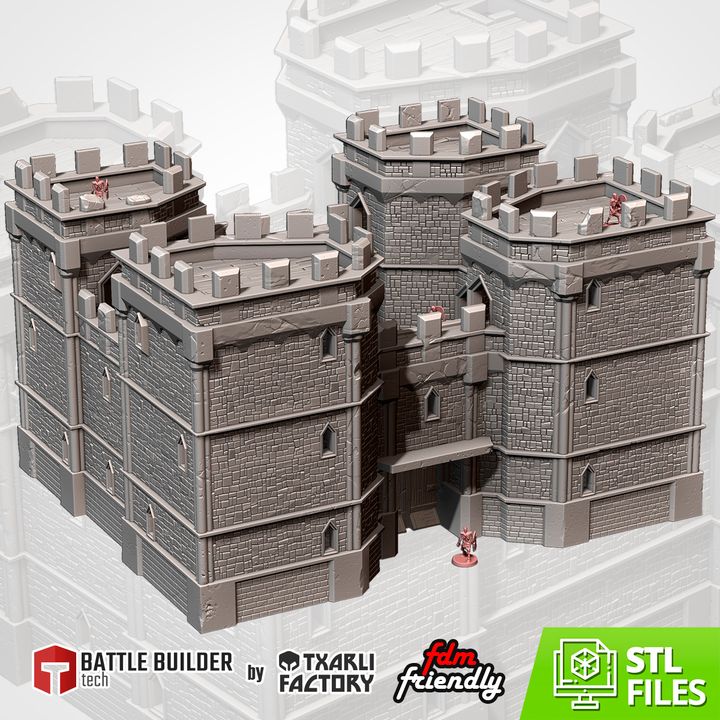 3D Printable CASTLE / STRONGHOLD by Txarli Factory