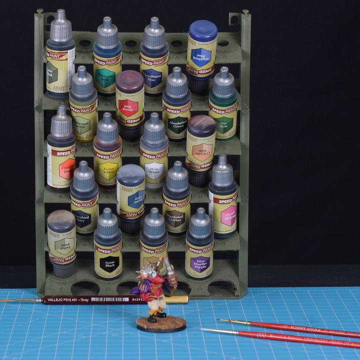 3D Printable Super Simple Paint Rack combined kit by WyldForm