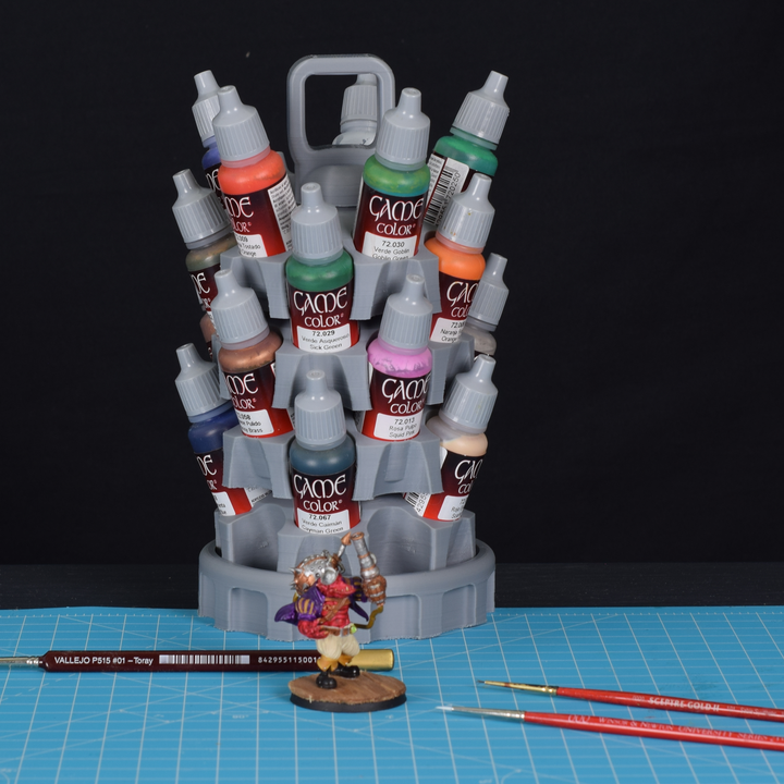 3D Printable Super Simple Paint Rack combined kit by WyldForm