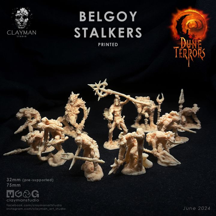 3D Printable Belgoy Stalkers - 32mm - 75mm by Clayman Studio