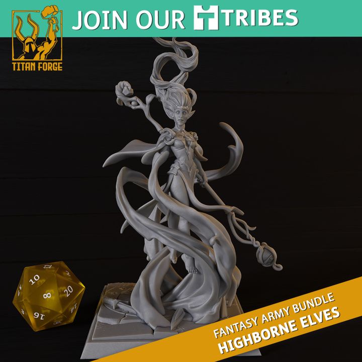 3D Printable Highborne Elves Bundle by Titan Forge Miniatures