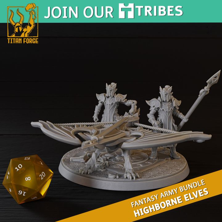 3D Printable Highborne Elves Bundle by Titan Forge Miniatures