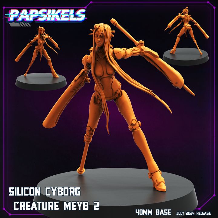 3D Printable JULY 2024 TRIBES - CYBERPUNK RELEASE by PAPSIKELS MINIATURES