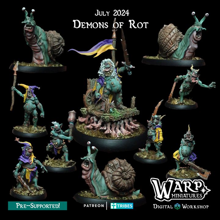 3D Printable Demons of Rot Pack by Warp Miniatures