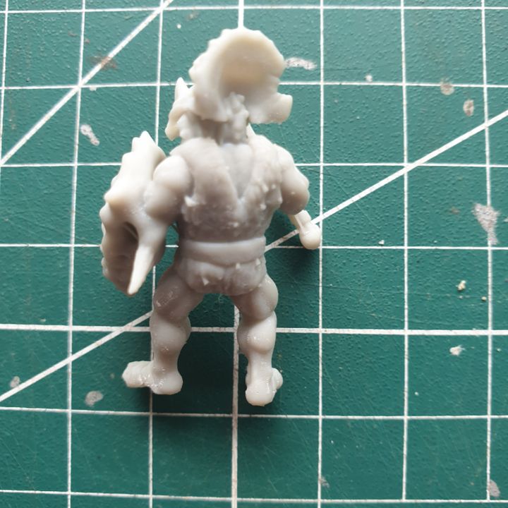 3D Printable Rock Clan Bruiser With Skull-Shield by Stone Forge