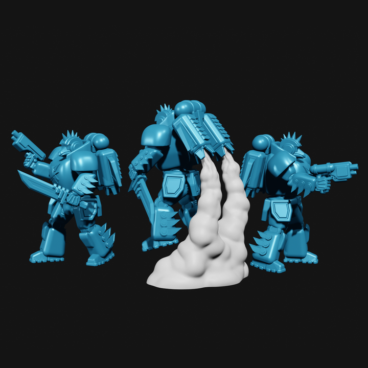 3D Printable Ranger Roy's Rocketeers (Whole Figures) by Donya Quick