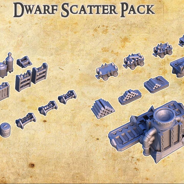 3D Printable Dwarf Scatter Objects - Tabletop Terrain - 28 MM by ...