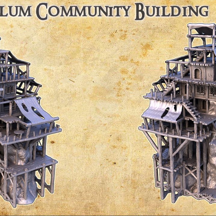 3D Printable Slum Community Building - Tabletop Terrain - 28 MM by ...