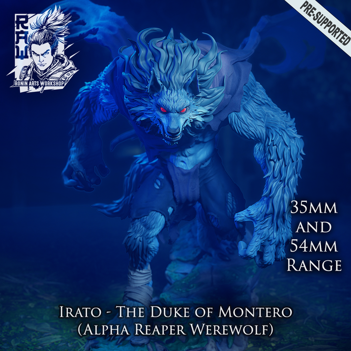 3D Printable Irato - Alpha Reaper Werewolf by Ronin Arts Workshop