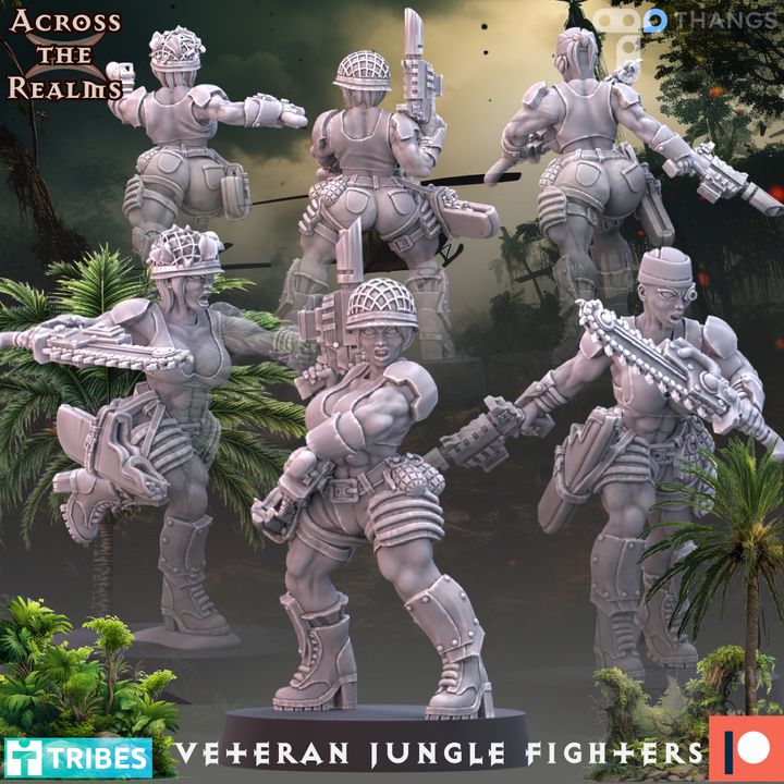 3D Printable Jungle Fighters vol.2 - June 2024 release by Across the Realms