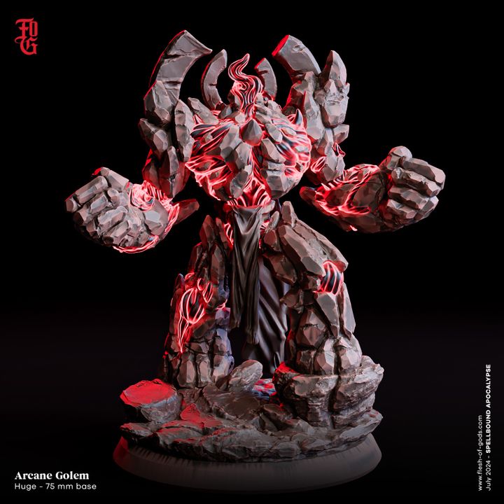 3D Printable Arcane Golem by Flesh of Gods