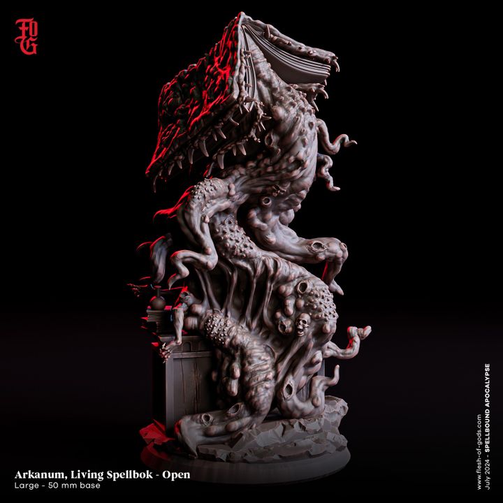 3D Printable Arkanum, Living Spellbook by Flesh of Gods