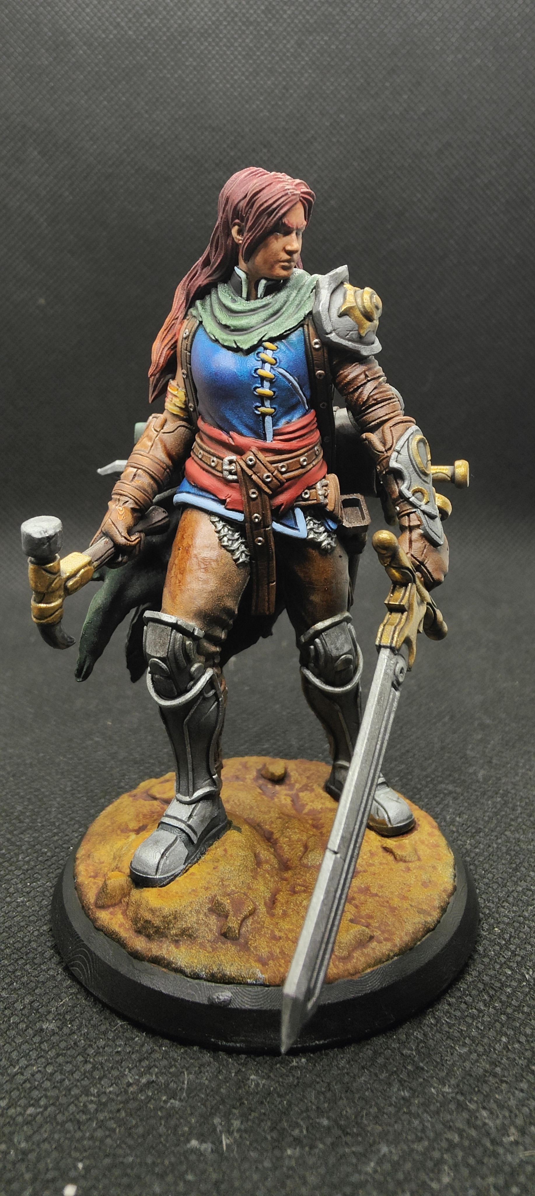 3D Printable Sara, Traveling Knight (Human Fighter) by Flesh of Gods