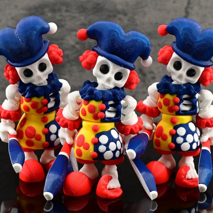3D Printable Articulated Bone Clown Cobotech Clown Skeleton by Cobotech ...