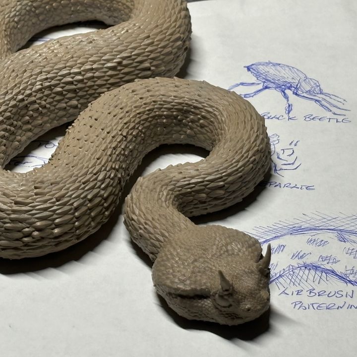 3D Print of Saharan Horned Viper by bryannewman1