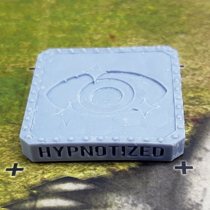 3D Printable Bloodlusted-Hypnotized Combo Blood Bowl Status Tile Token ...