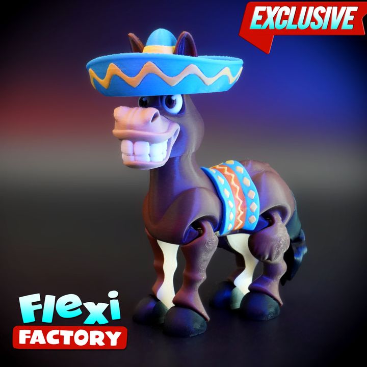 3D Printable Exclusive: Flexi Factory Donkey and Accessories: $3.99 for ...