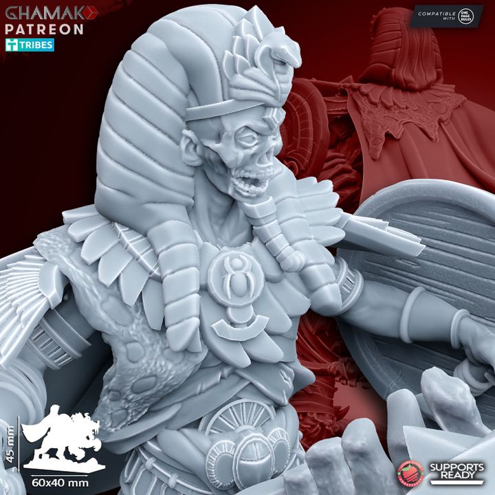 3D Printable God king on Sabretooth by Ghamak