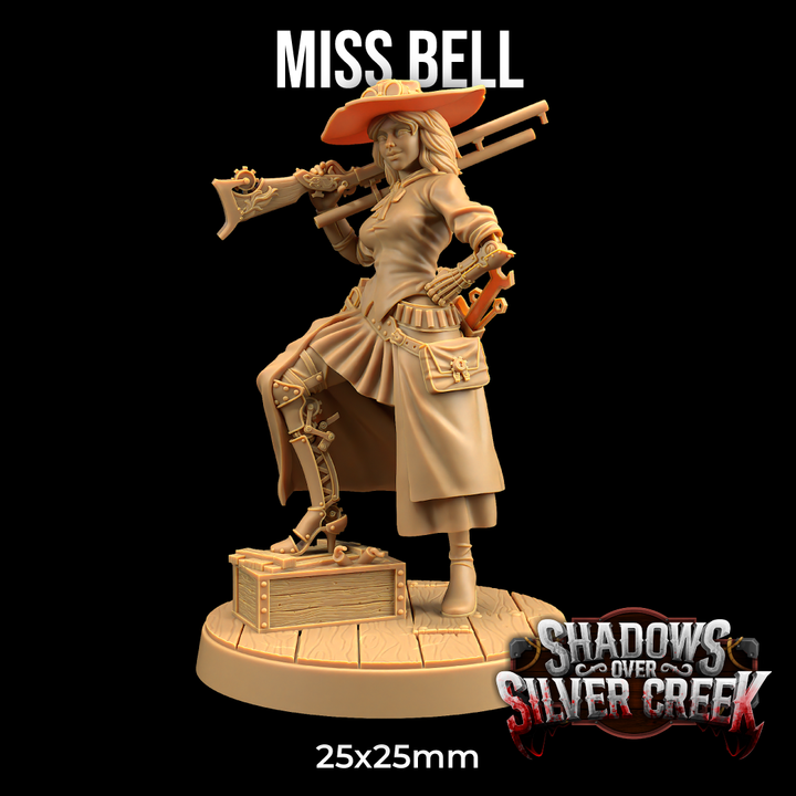 3D Printable Miss Bell | PRESUPPORTED | Shadows Over Silver Creek by ...