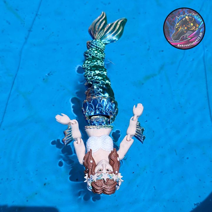 3D Printable Flexi Mermaid Doll by Kirsten M