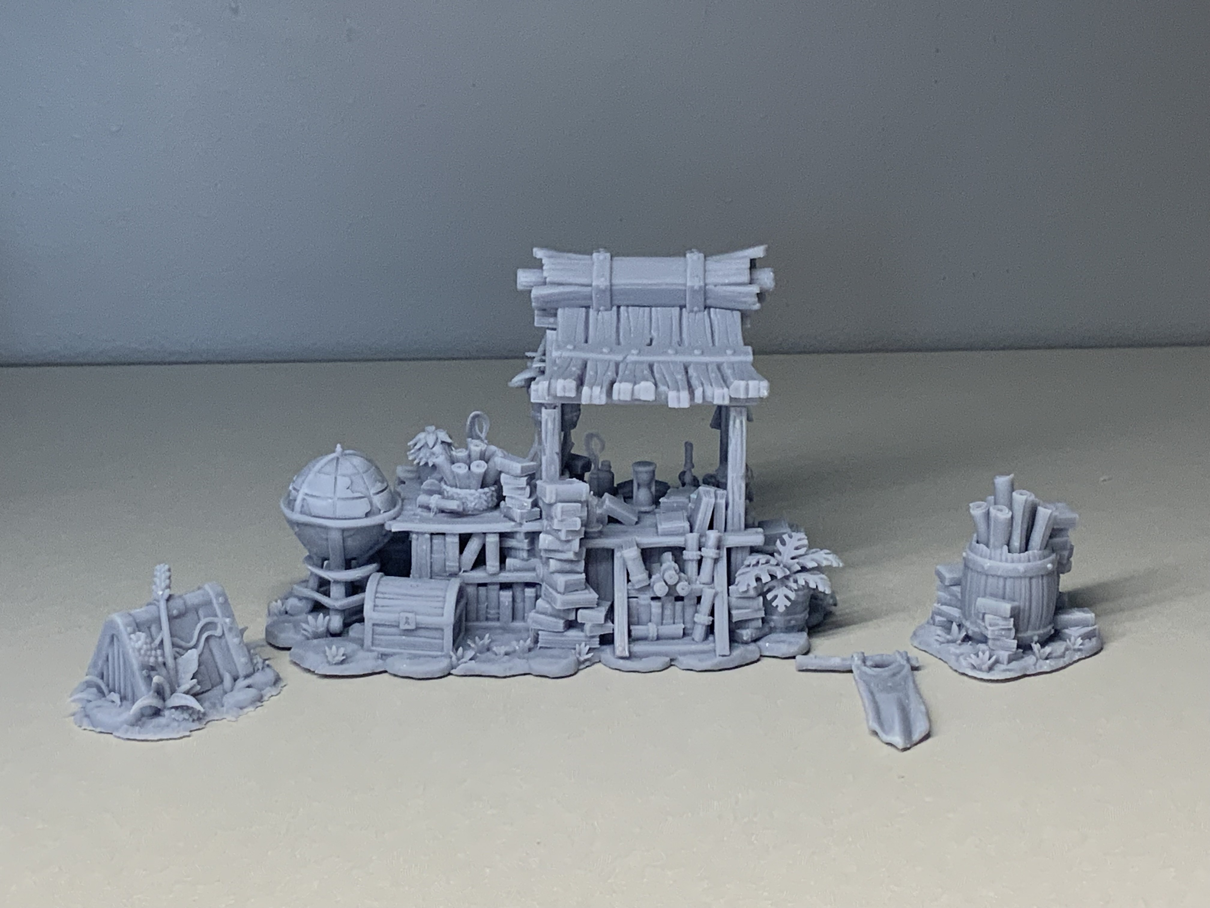 3D Printable Medieval Market Terrain - Books Stand (Pre-Supported) by ...