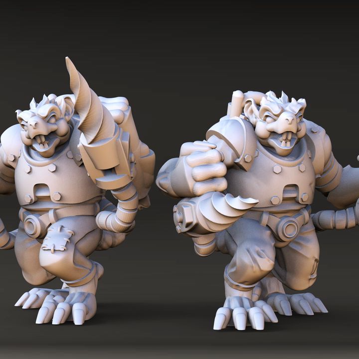 3D Printable Rat Ogres by VeloriaMiniatures