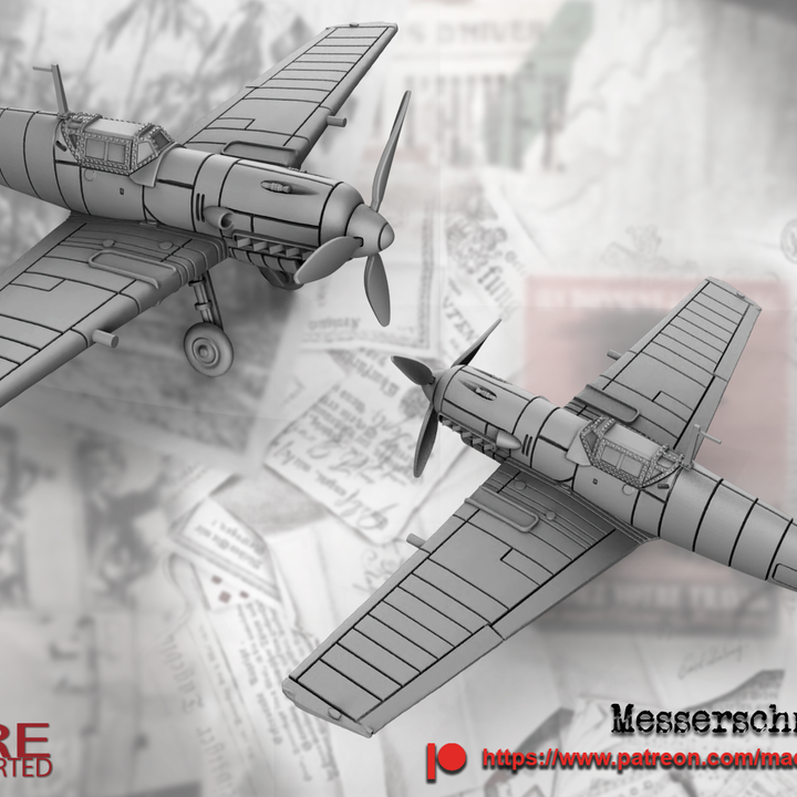3D Printable WWII German Messerschmitt Bf 109 by BattleCat Miniatures