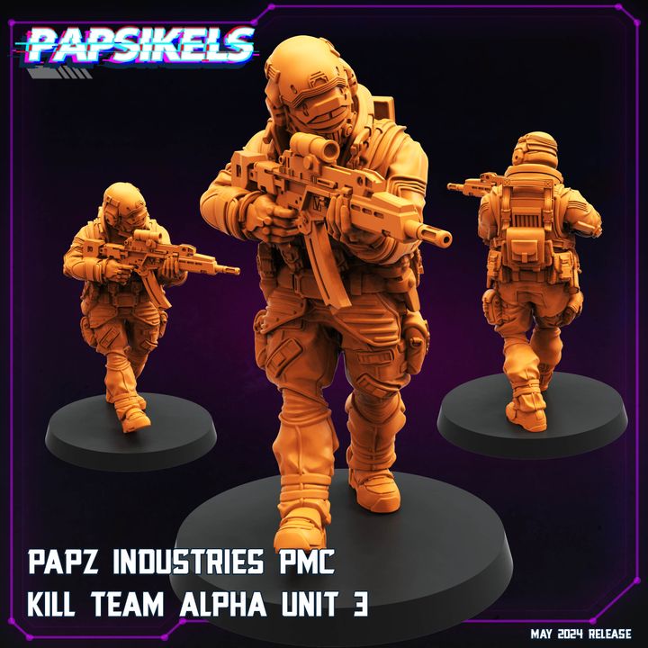 3D Printable PAPZ INDUSTRIES PMC KILL TEAM ALPHA SQUAD by PAPSIKELS ...