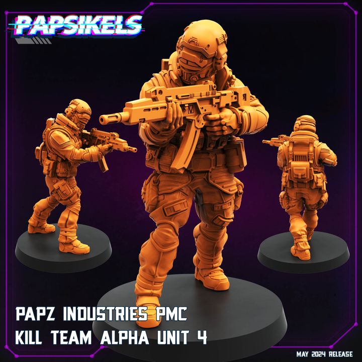 3D Printable PAPZ INDUSTRIES PMC KILL TEAM ALPHA SQUAD by PAPSIKELS ...