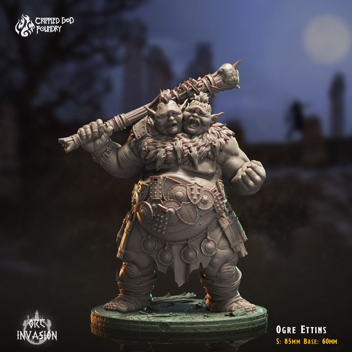 3D Printable Ogre Ettins by Crippled God Foundry