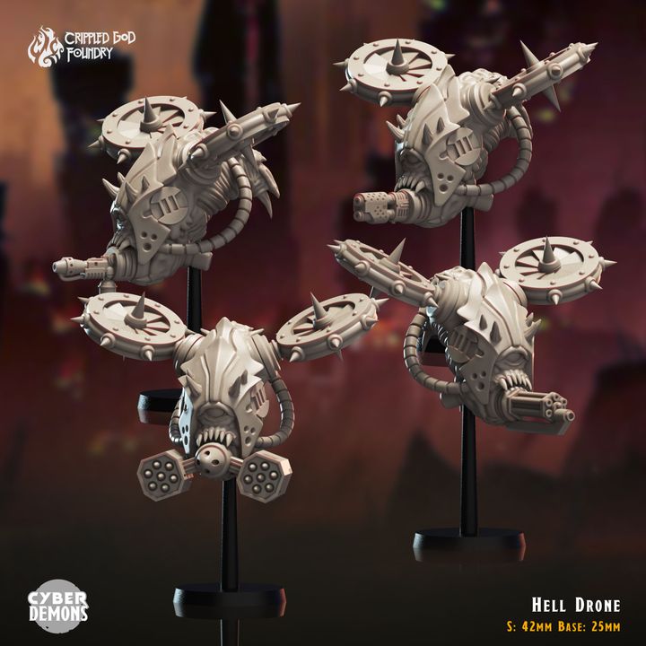 3D Printable Hell Drones by Crippled God Foundry
