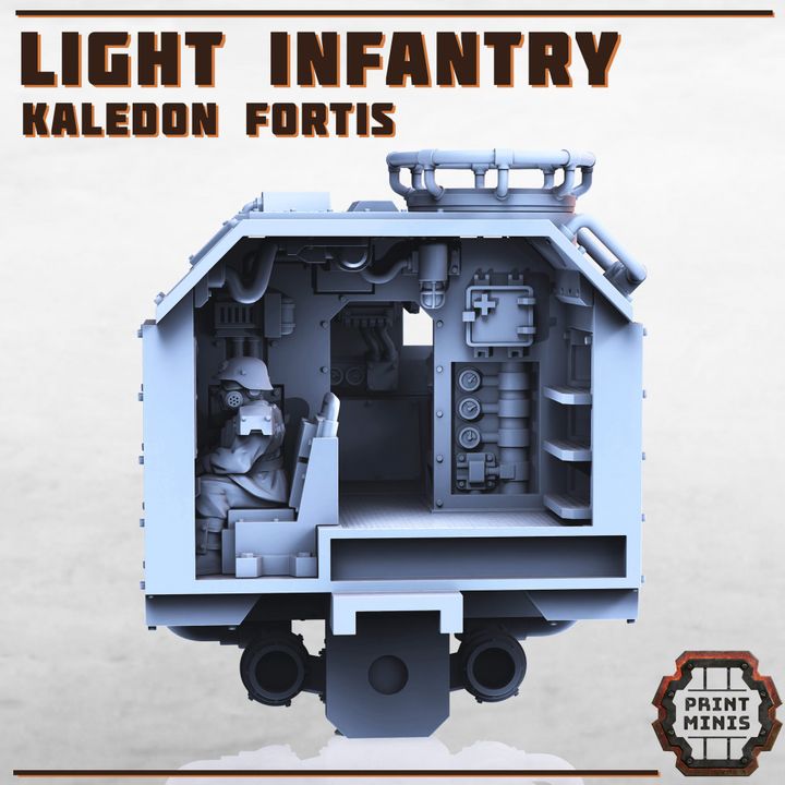 3D Printable Colossus Hauler w/ Troopers Ultimate Kit by Print Minis