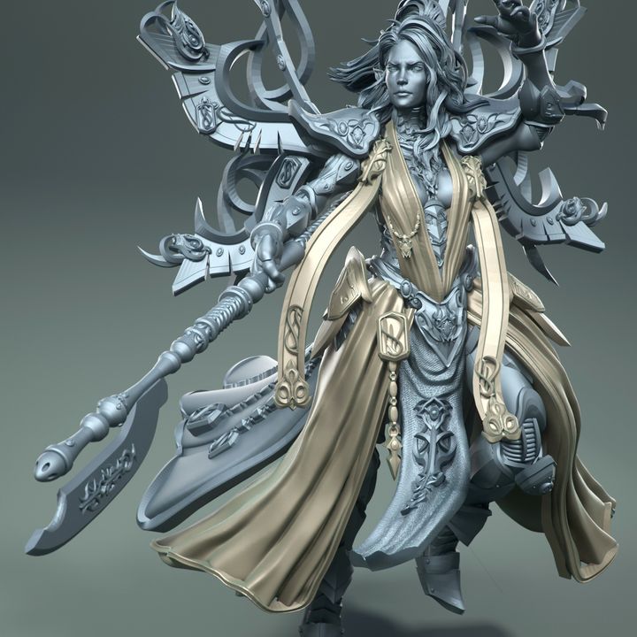 3D Printable Space Elf Wizard by 3DArtGuy