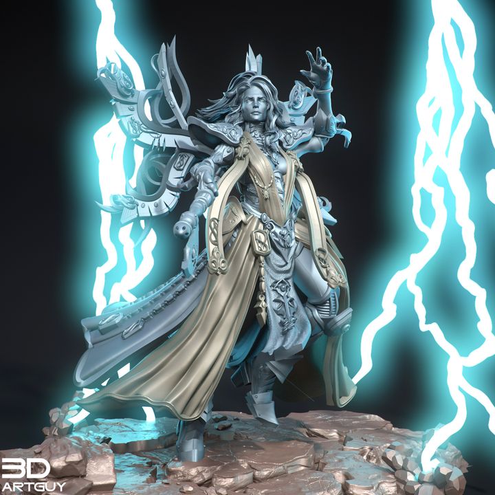 3D Printable Space Elf Wizard by 3DArtGuy