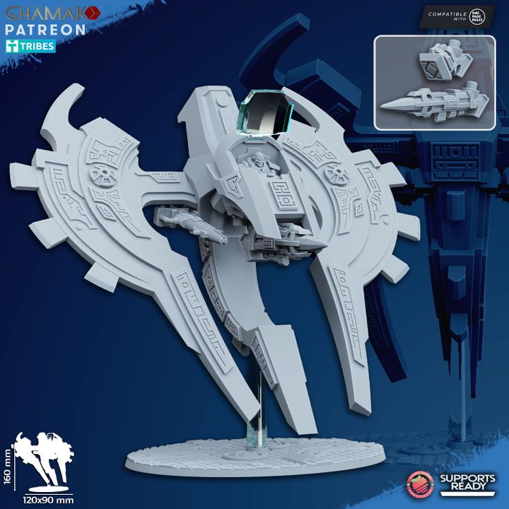 3D Printable Moonship by Ghamak