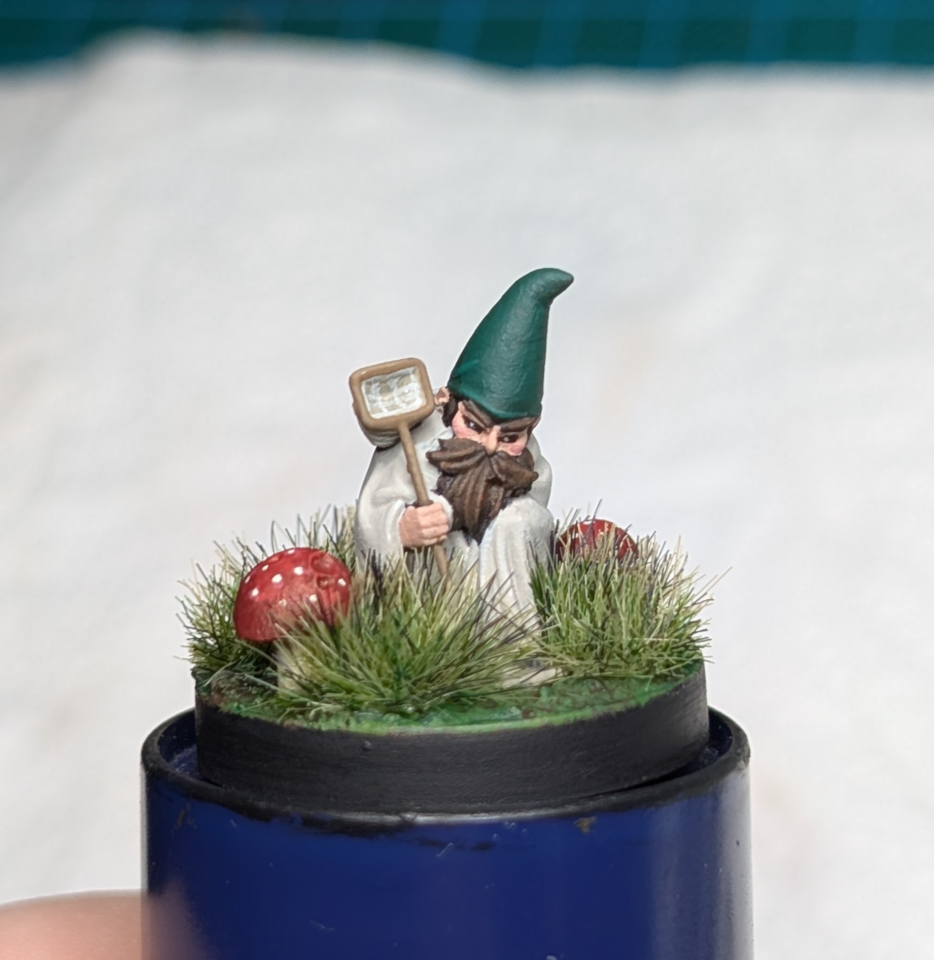 3D Printable Tiny Green Mall Wizard by Twin Goddess Miniatures