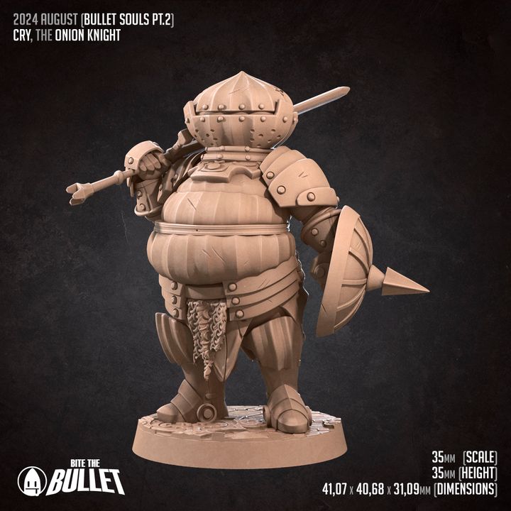 3D Printable Cry, the Onion Knight by Bite the Bullet
