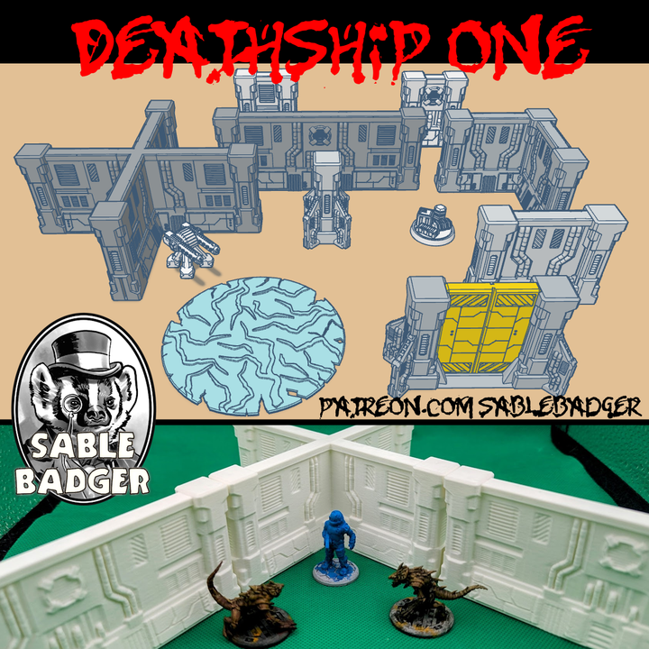 3D Printable Deathship One - Terrain, Tokens and Templates by brander ...